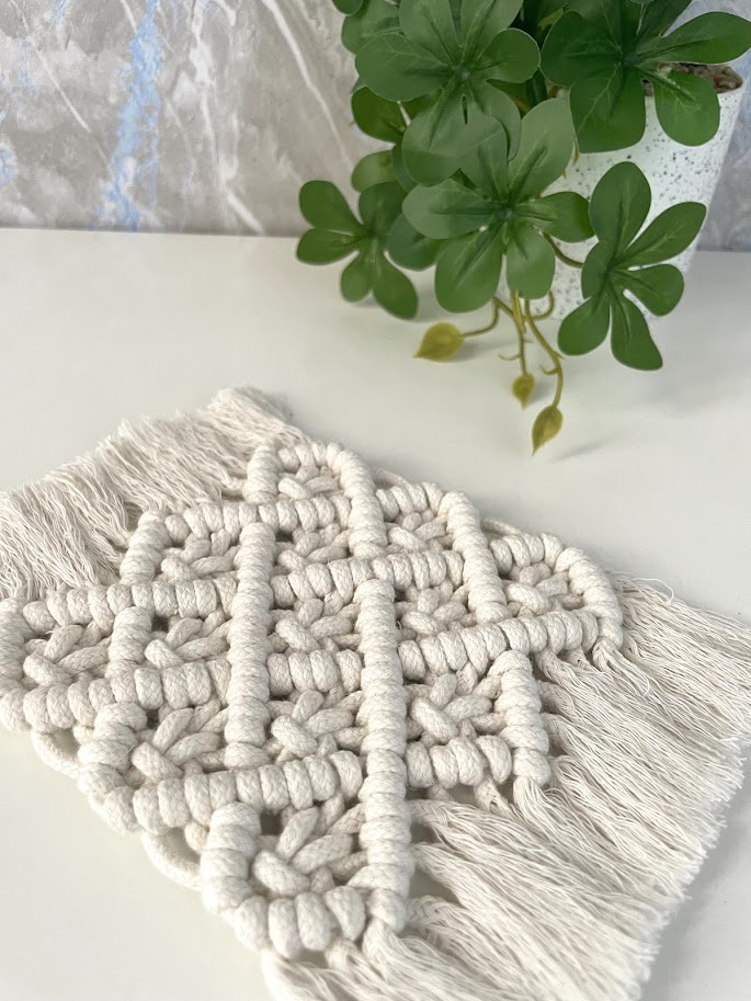 Macrame Coaster – Unique Handmade Table Decor - Macrya