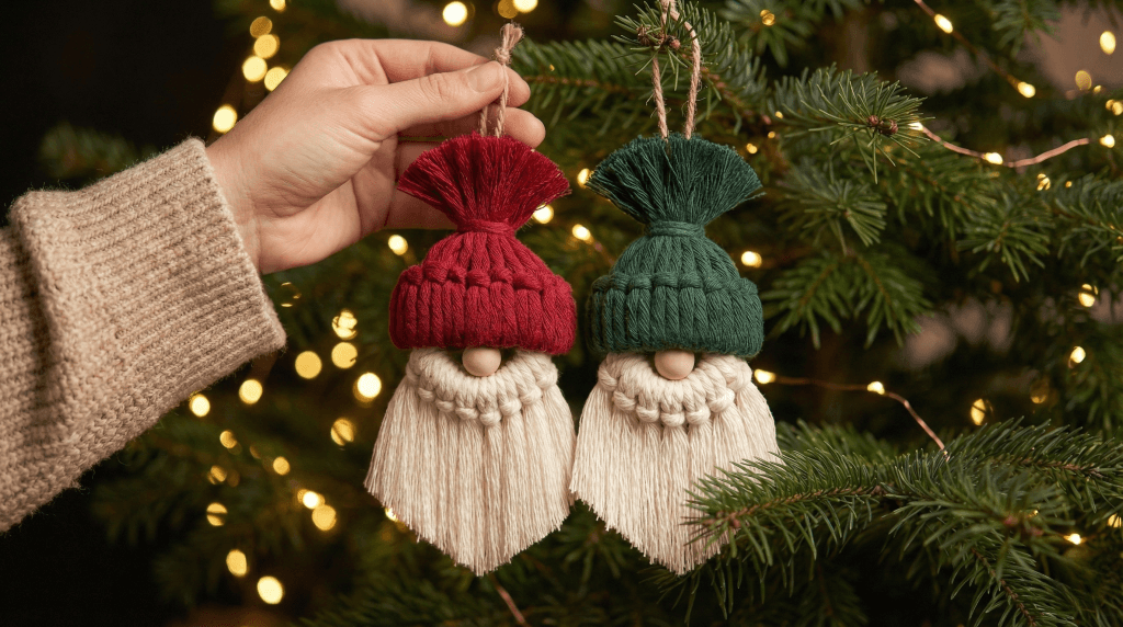 Macrame Gnome Christmas Ornament Video Tutorial – Easy DIY - Macrya
